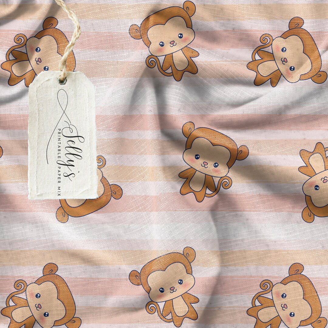 Cute Monkey Seamless Repeating Pattern Design for T Shirt - Etsy