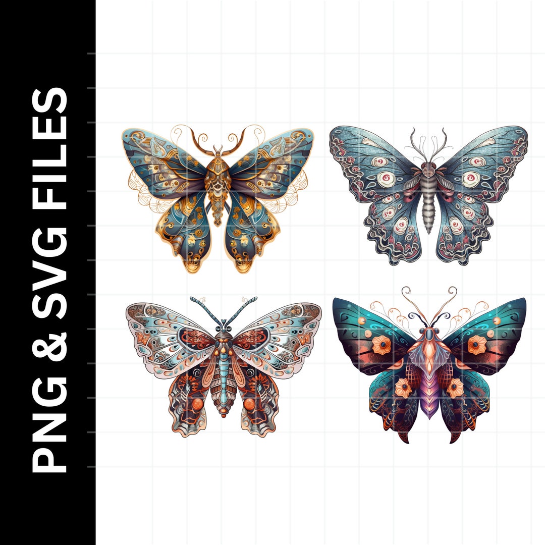 Moth Svg Moth Clipart Bundle Moth Svg Moth Shirt Svg Png Instant ...