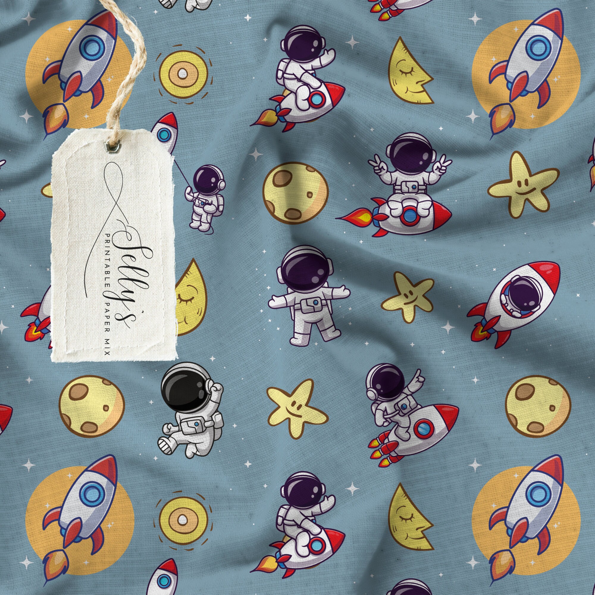 Spaceman Kids Seamless Repeating Pattern Add Fun and Whimsy to Your ...