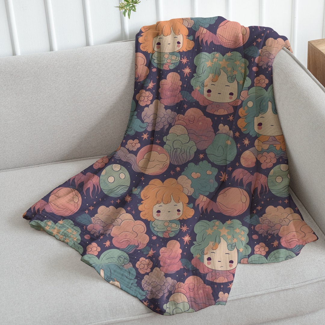 Kawaii Girl Anime Seamless Pattern Tile for Fabric and Digital Paper - Etsy