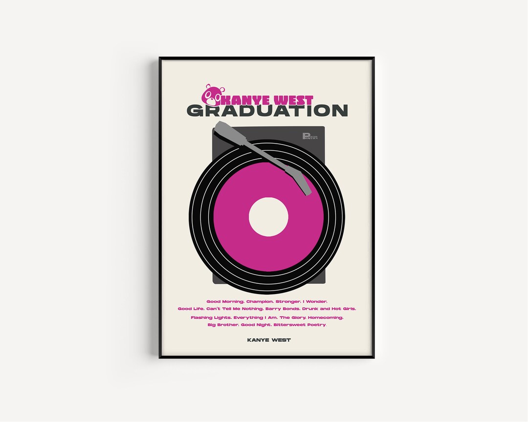 Graduation Kanye West Vinyl Album Poster Print Vintage Retro - Etsy