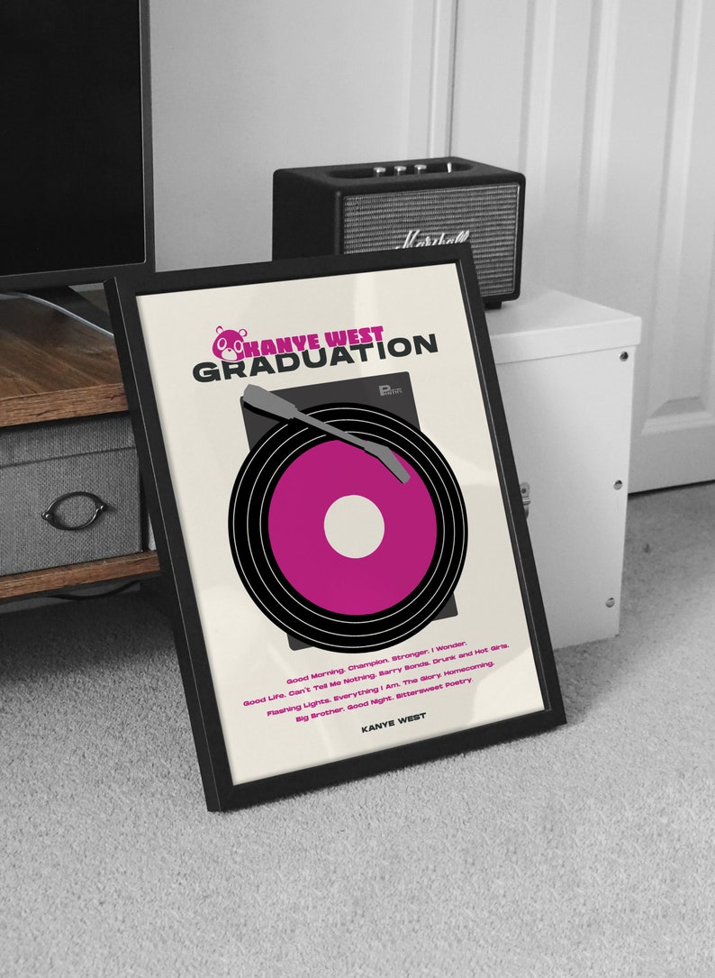 Graduation Kanye West Vinyl Album Poster Print Vintage Retro - Etsy