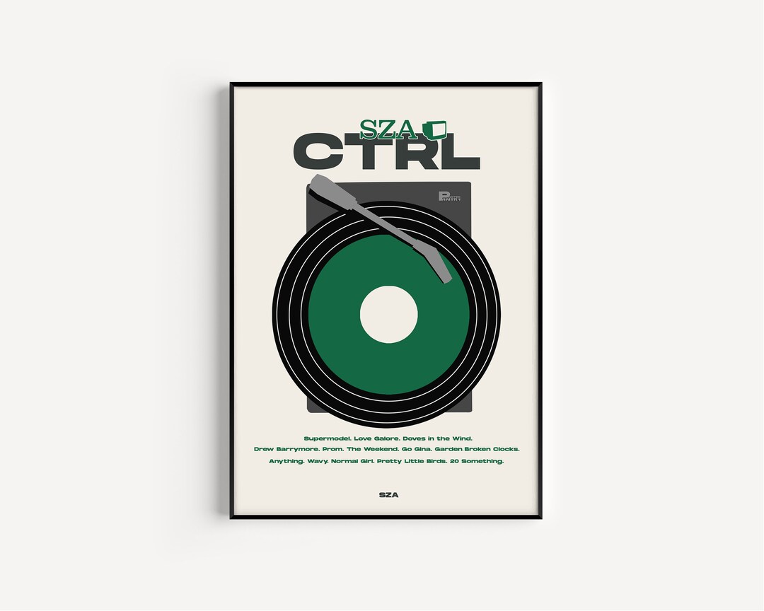 Ctrl SZA Album Poster Print Vintage Retro Minimalistic Geometric ...
