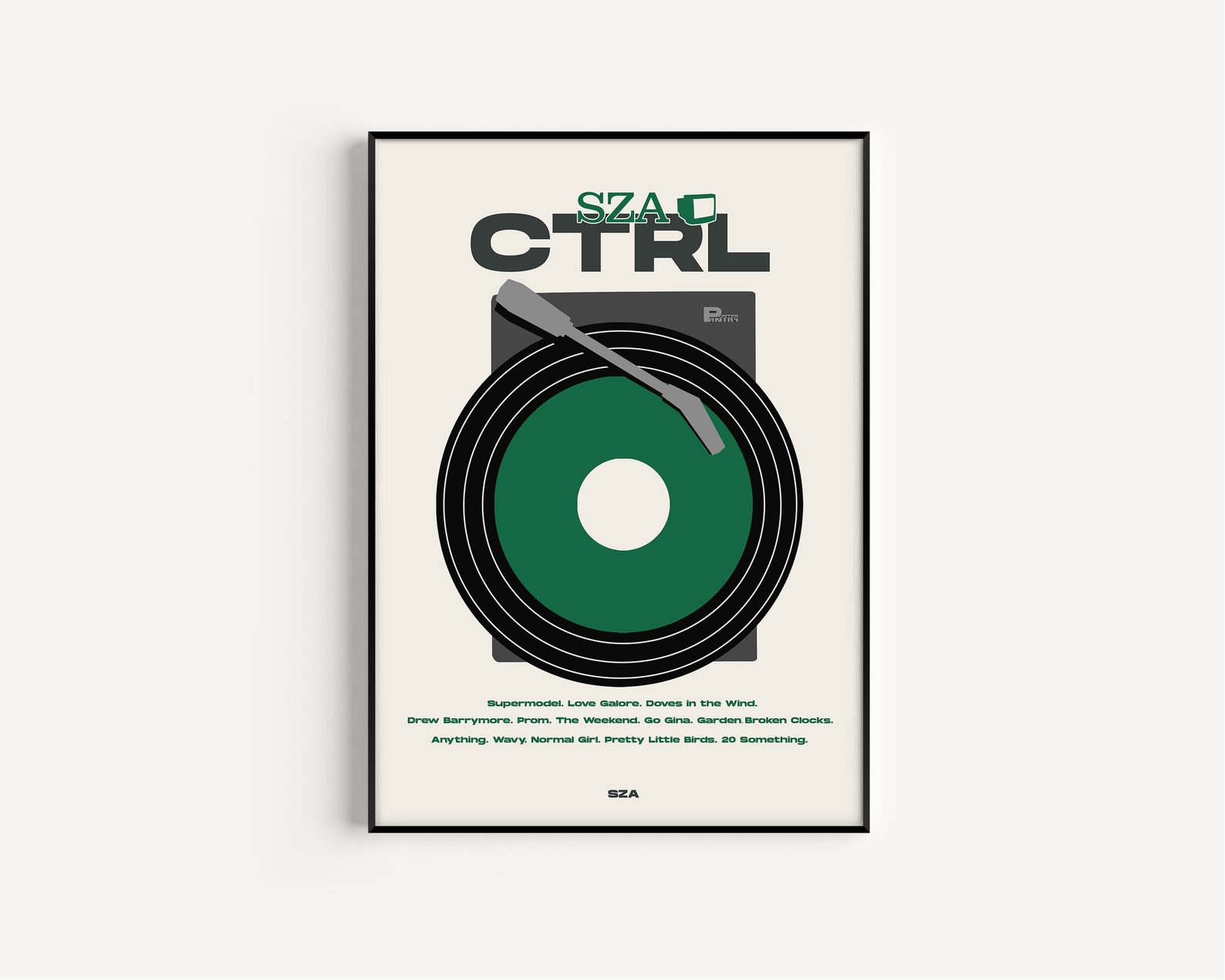 Ctrl SZA Album Poster Print Vintage Retro Minimalistic - Etsy