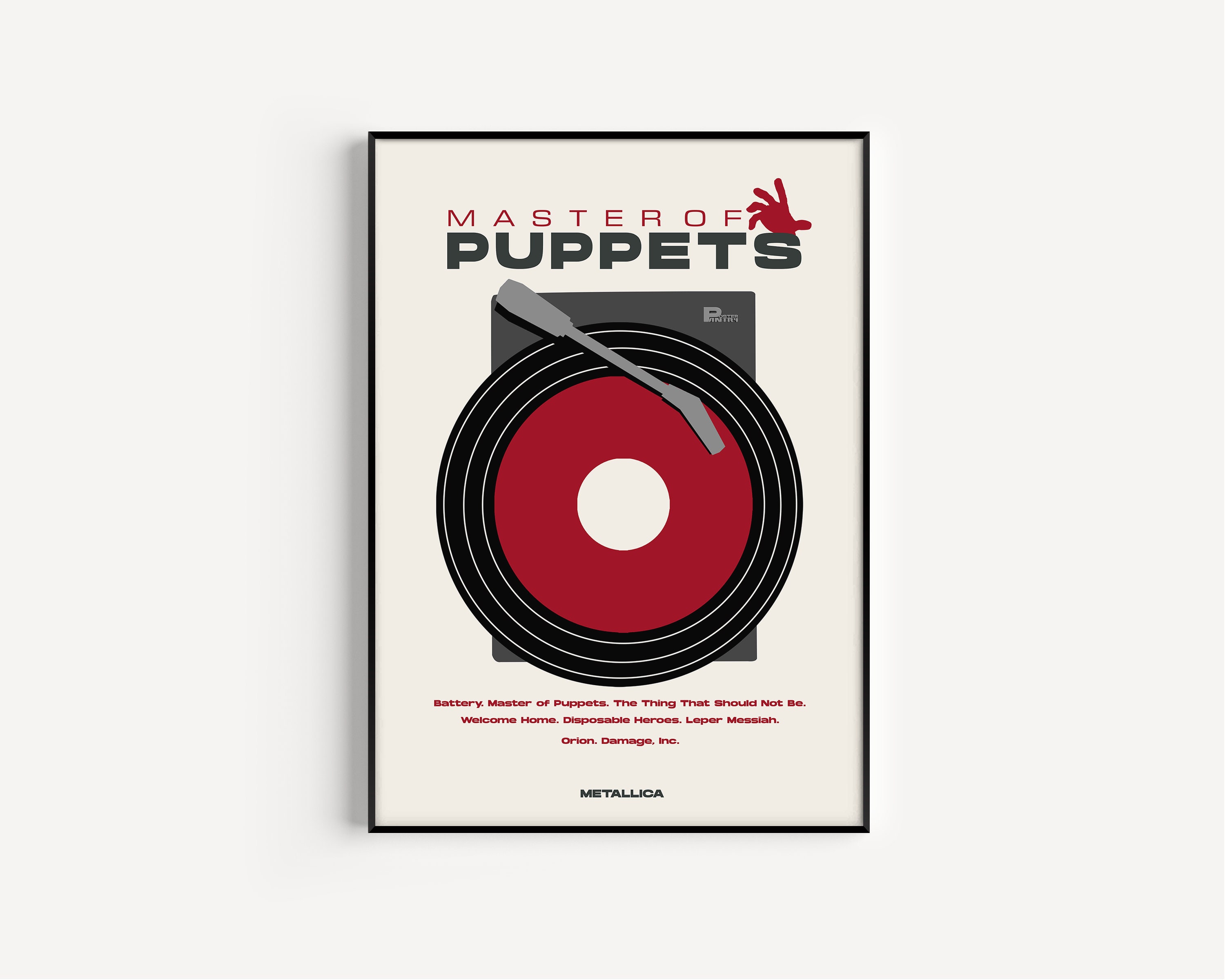 Master of Puppets Metallica Album Poster Print Vintage Retro ...