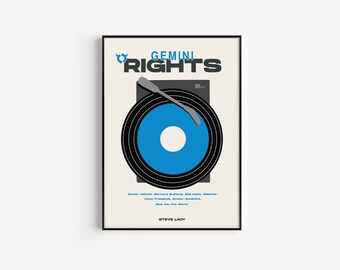Abstract Gemini Rights Album Poster - Etsy