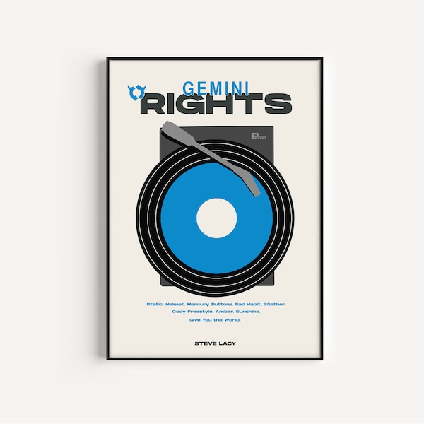 Steve Lacy Gemini Rights Poster - Etsy