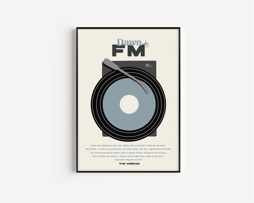 Dawn Fm the Weeknd Album Poster Print Vintage Retro Minimalistic ...