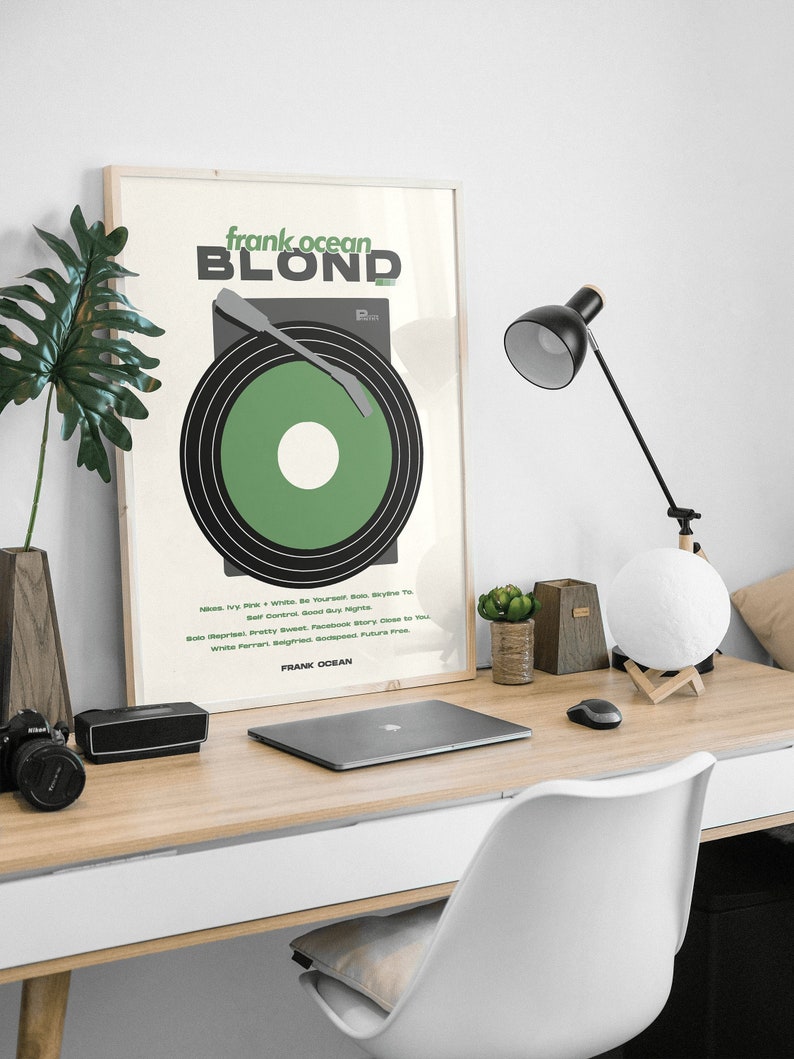 Blond Frank Ocean Vinyl Album Poster Print Vintage Retro Minimalistic ...
