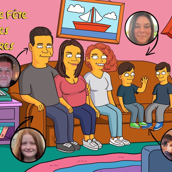 Personalized Simpson Drawing - Etsy