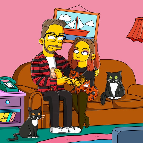 Simpsons Portrait - Etsy