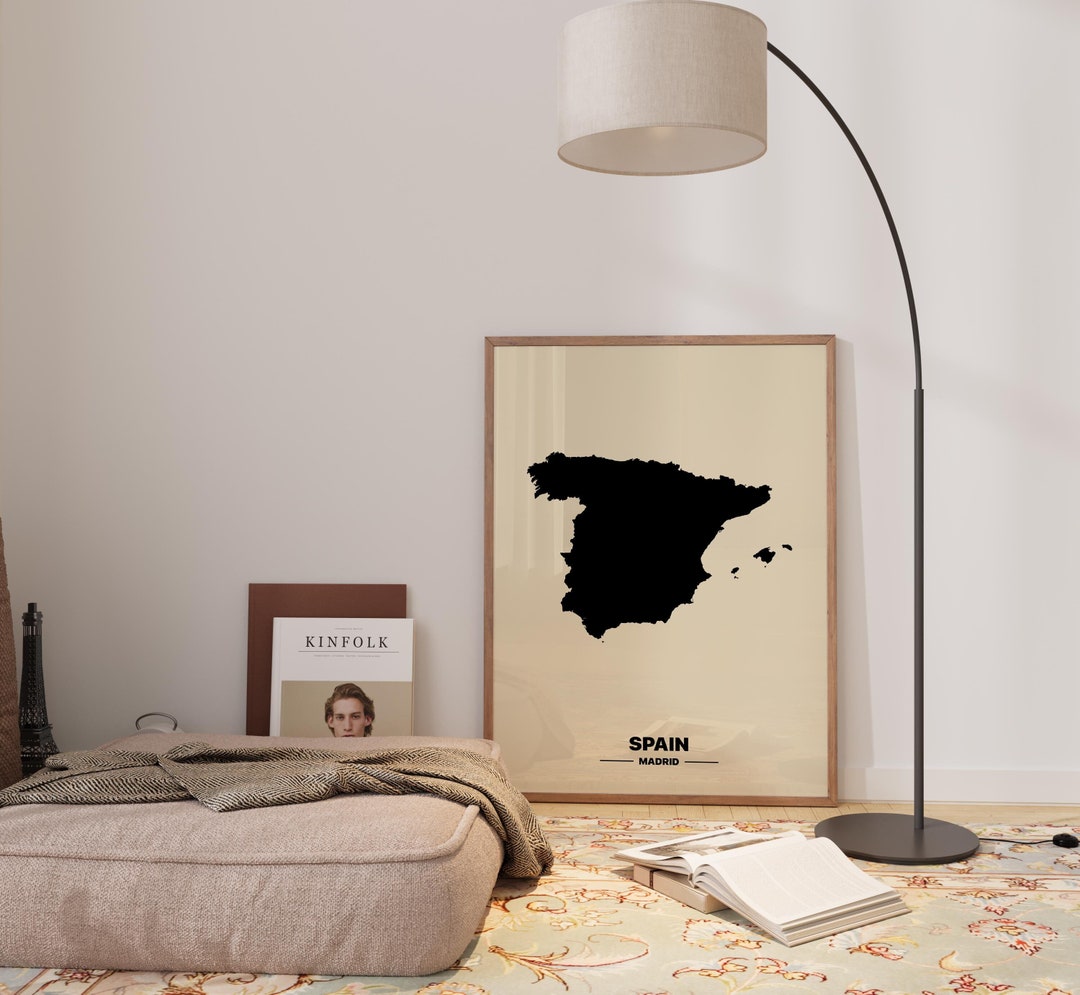 Spain Map Poster Printable Spain Map Poster, Spain Travel Map, Spain ...