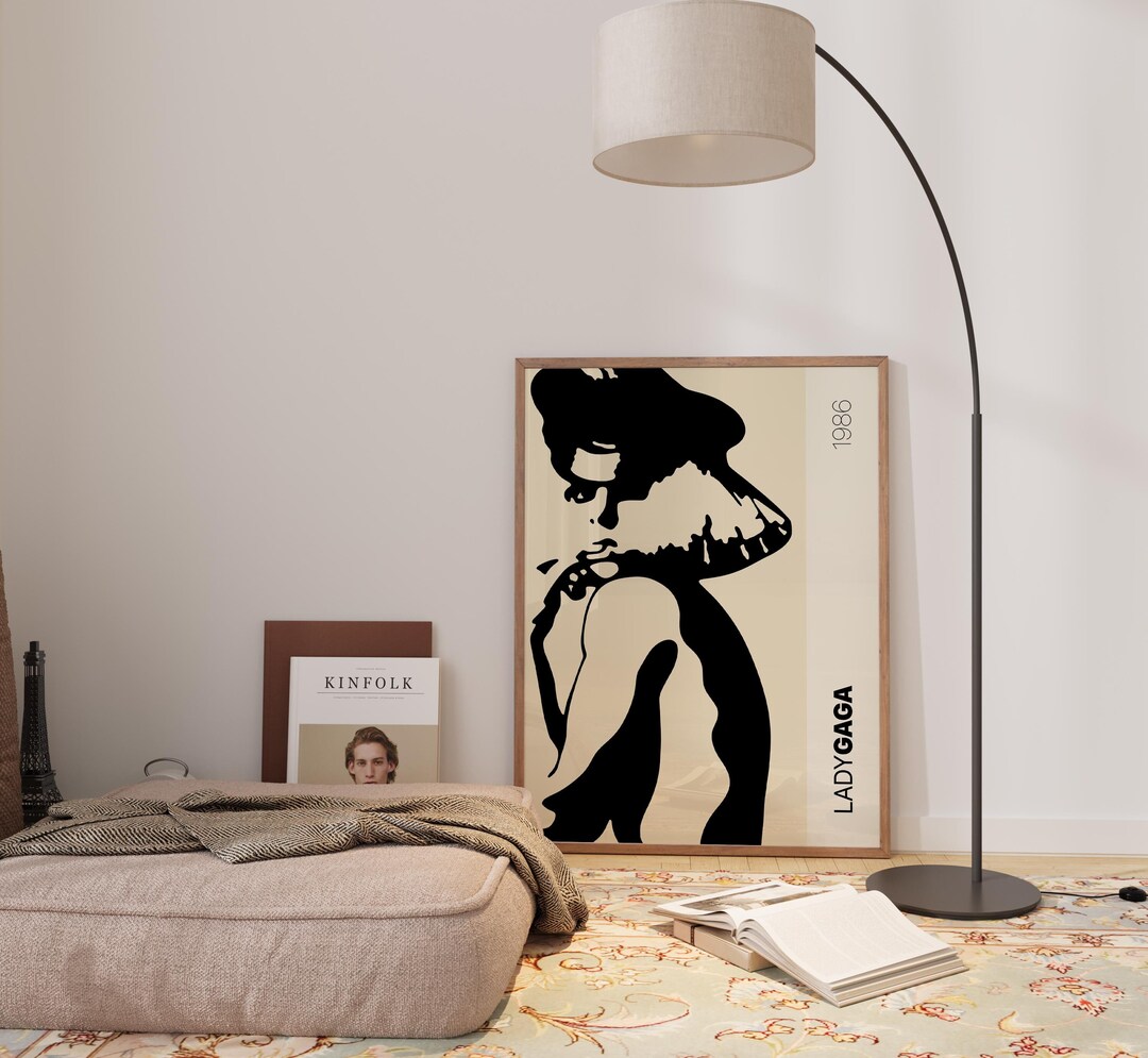 Lady Gaga Poster Printable Music Illustration, Parisian Style Print ...