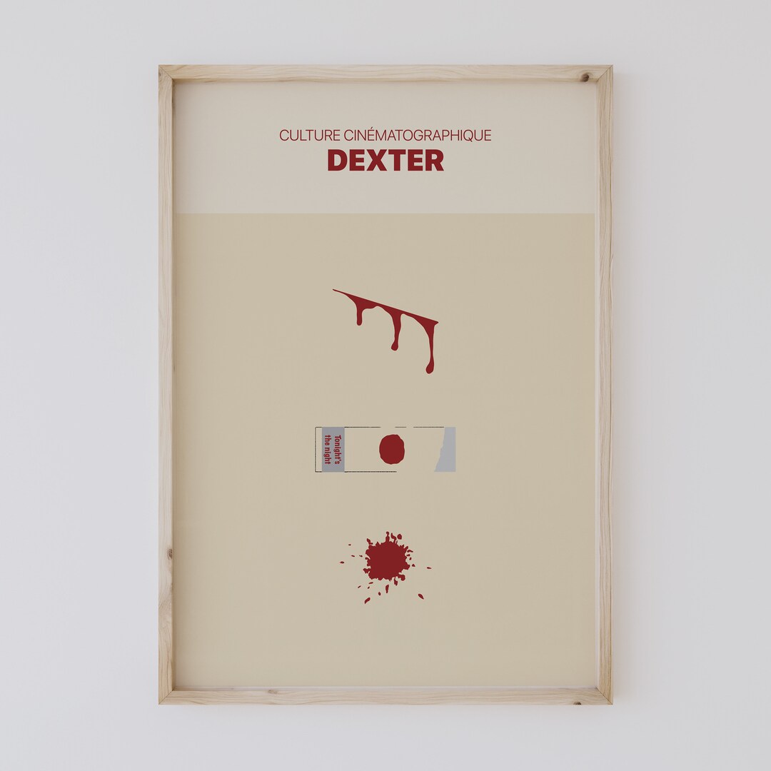 Dexter Poster Printable Dexter Morgan Illustration Gift Idea Modern Art ...