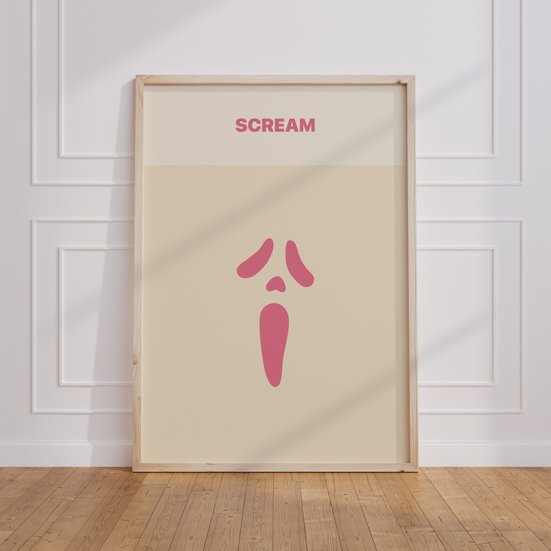 Scream Print Printable Scream Illustration Gift Idea Movie Lovers ...