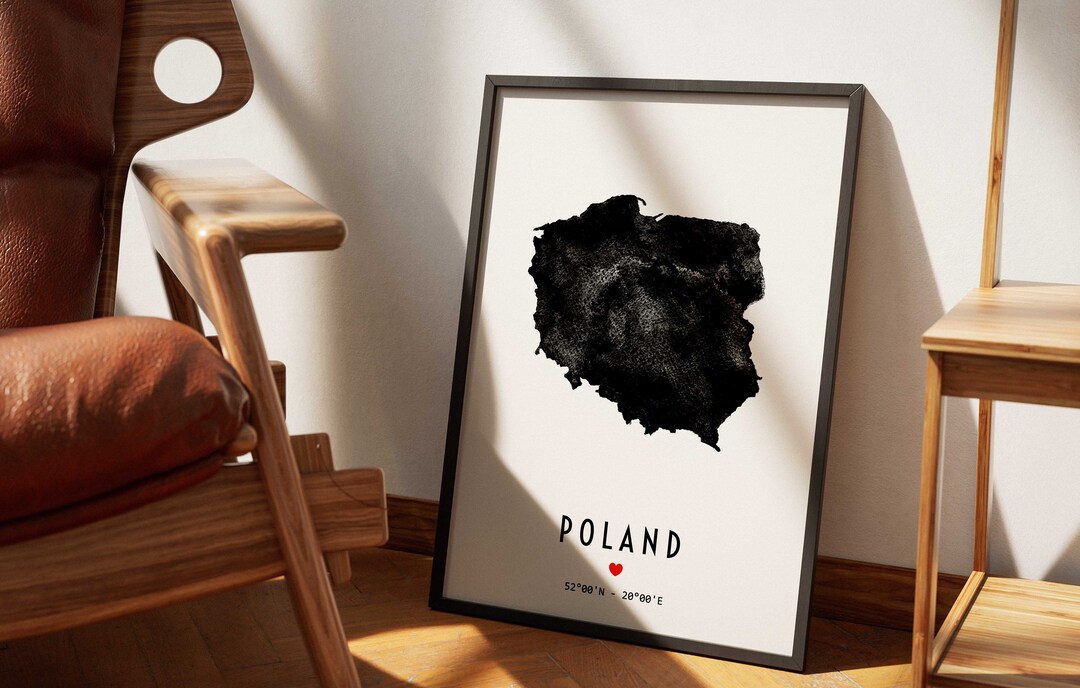 Poland Map Poster Digital Download Poland Printable Map - Etsy