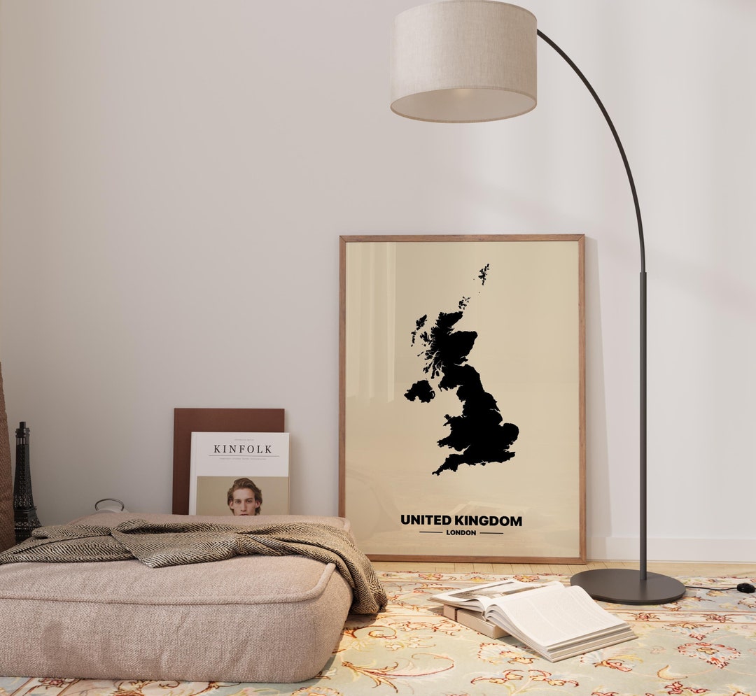 United Kingdom Map Poster Printable England Map Poster, France Travel ...