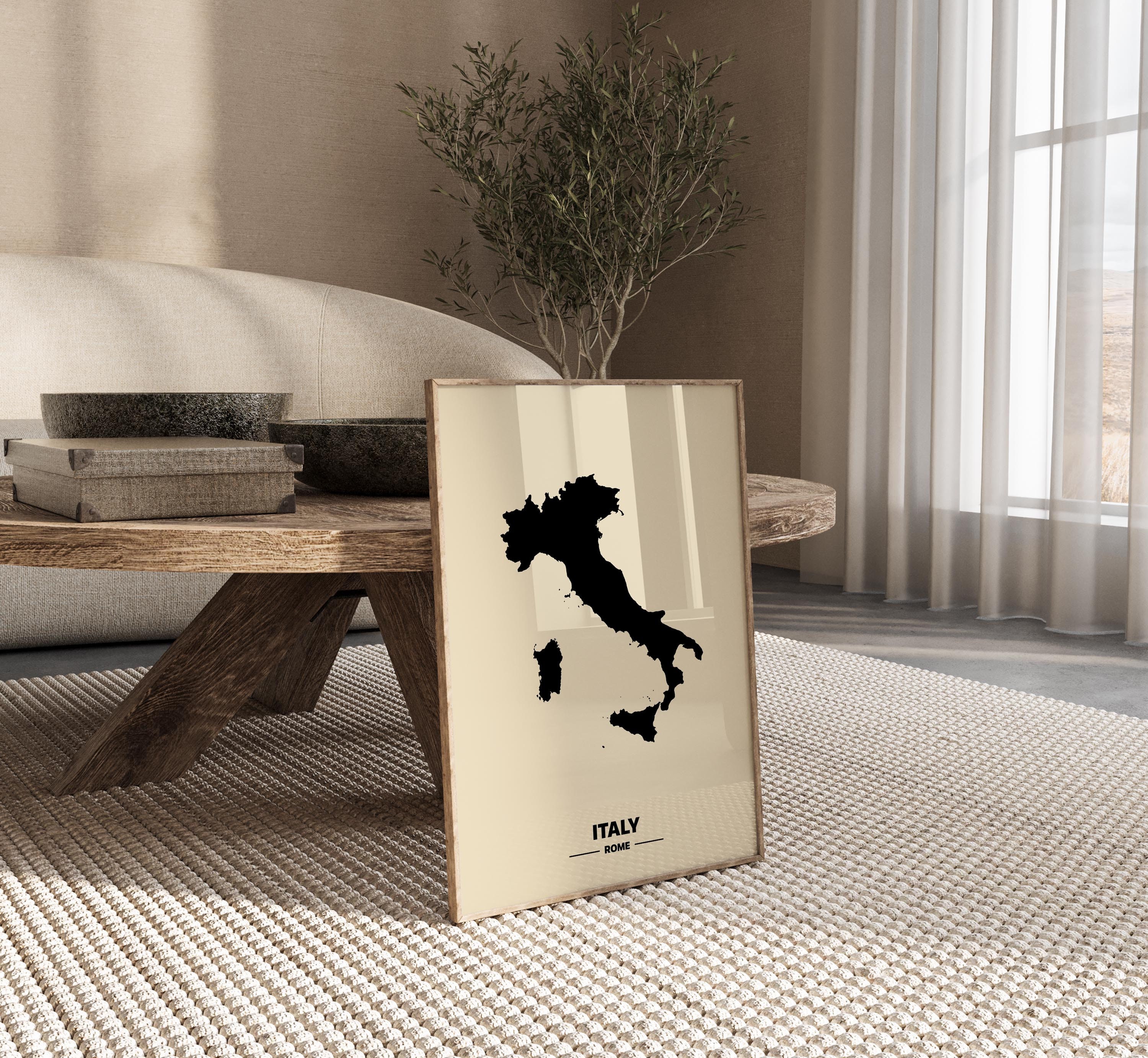 Italy Map Poster Printable Italy Map Poster, Italy Travel Map, Italy ...