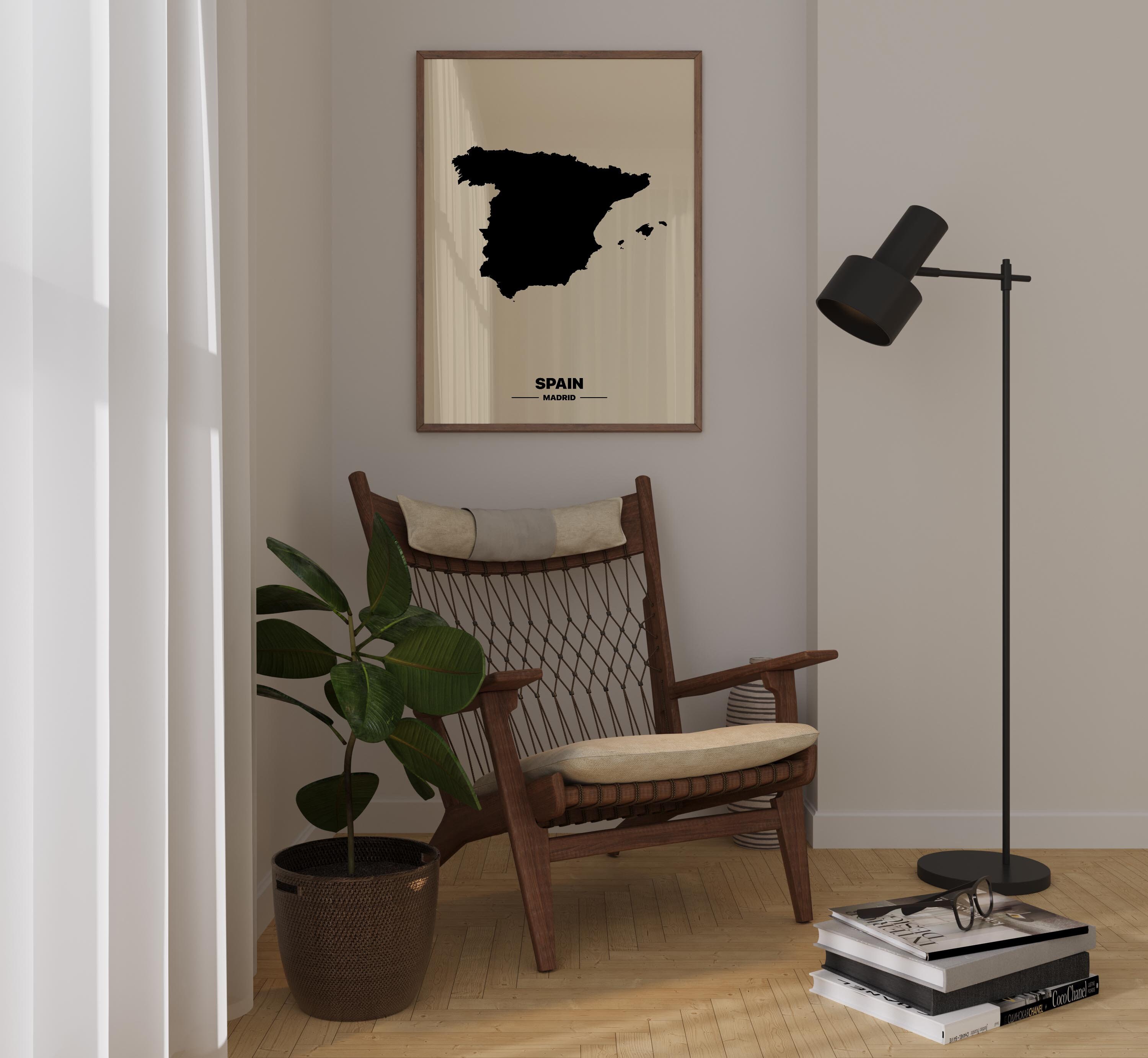 Spain Map Poster Printable Spain Map Poster, Spain Travel Map, Spain ...