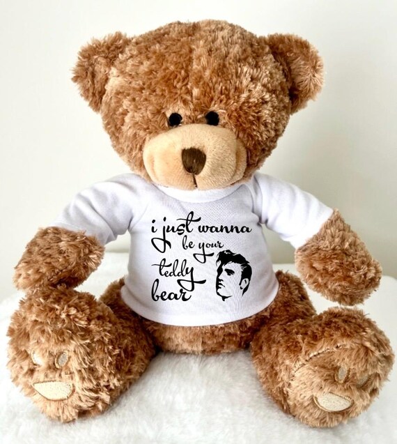 Elvis Presley Teddy Bear I Just Wanna Be Your Teddy Bear Any Age Soft Elvis Bear King Rock Roll Gifts Unique Music Gifts For Him Her