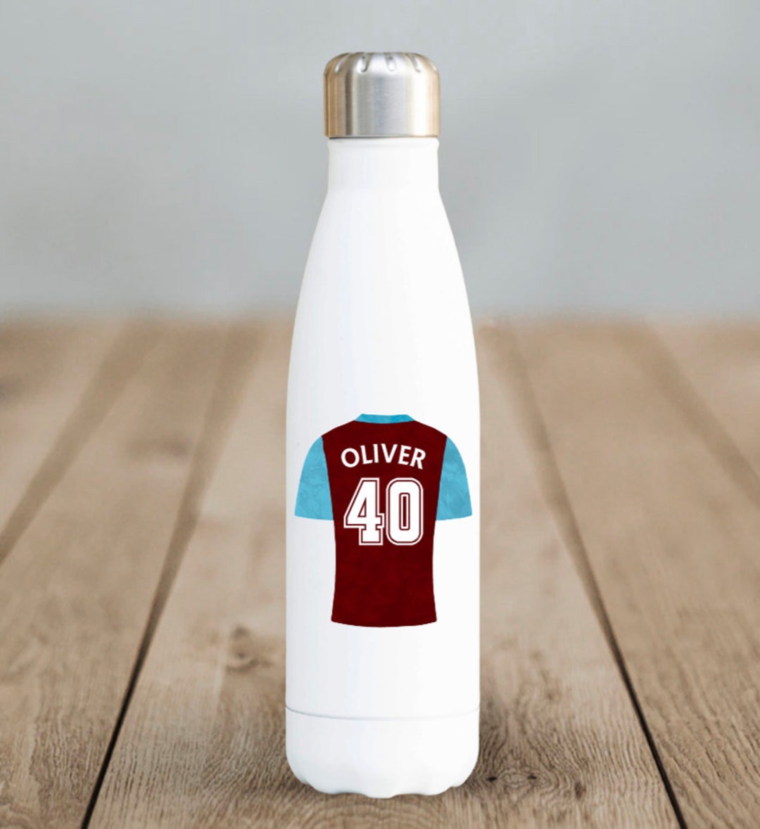 Personalised Football Shirt Water Bottle, Football Team Twist Leakproof ...