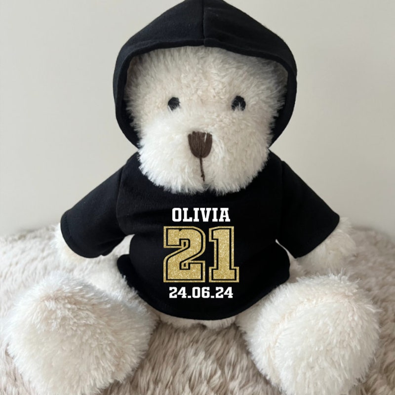 Hoodie With Bear - Etsy UK