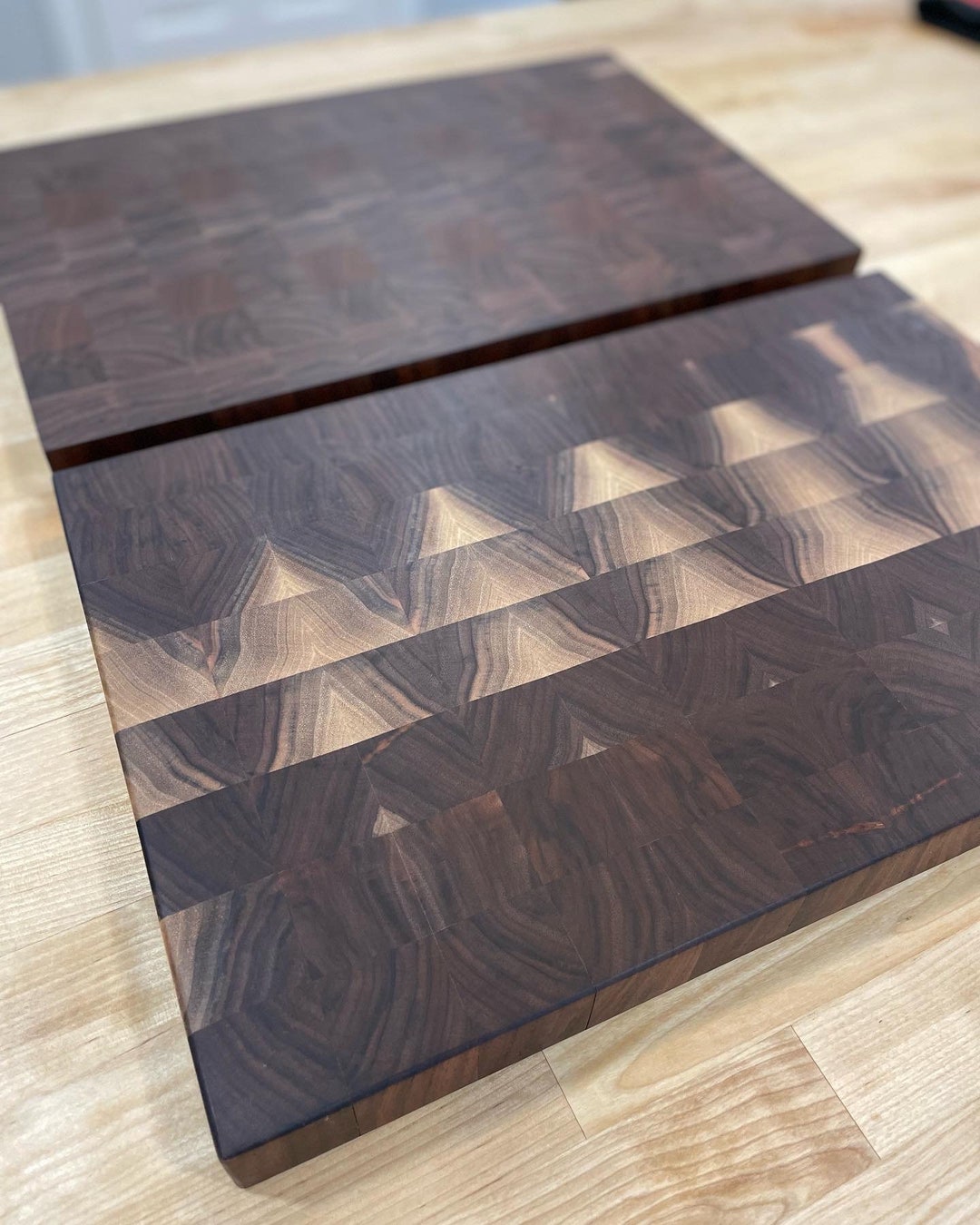 Walnut End Grain Cutting Board - Etsy
