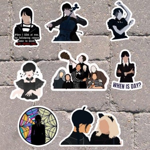 Wednesday Inspired Sticker Pack #2waterproof Vinyl Sticker,2.5 High - Etsy