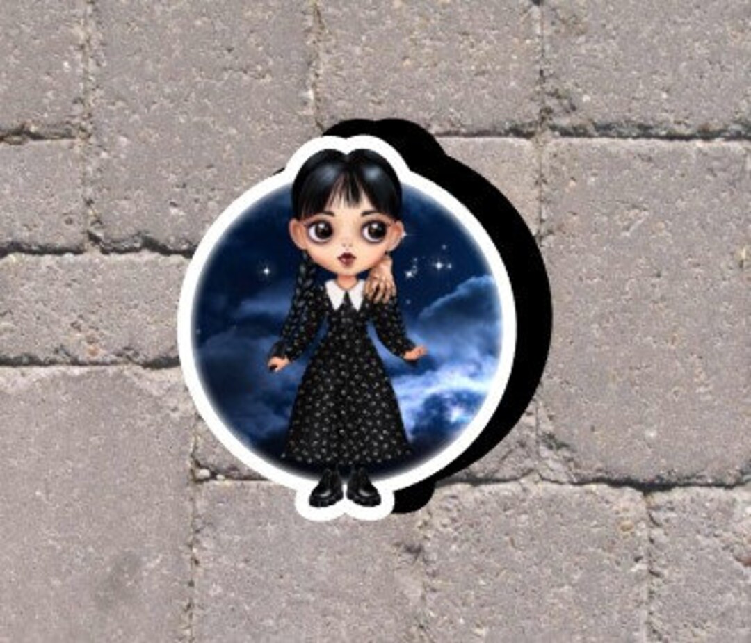 Merlina, Wednesday Inspired Waterproof Vinyl Sticker, 3" High - Etsy
