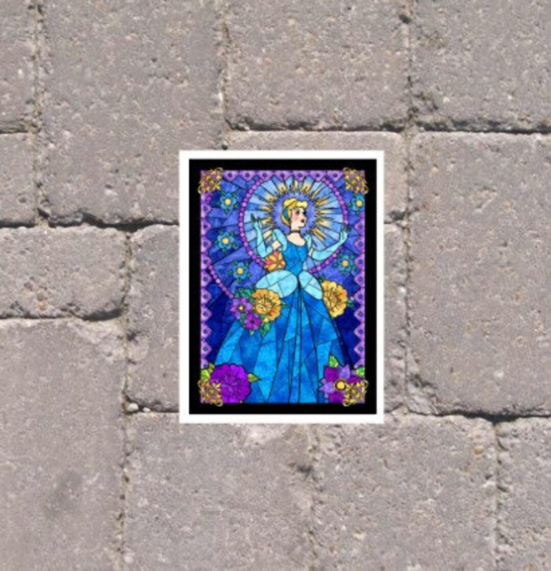 Magnets - Princess Inspired, Stained Glass Design, Waterproof Magnet 3 ...
