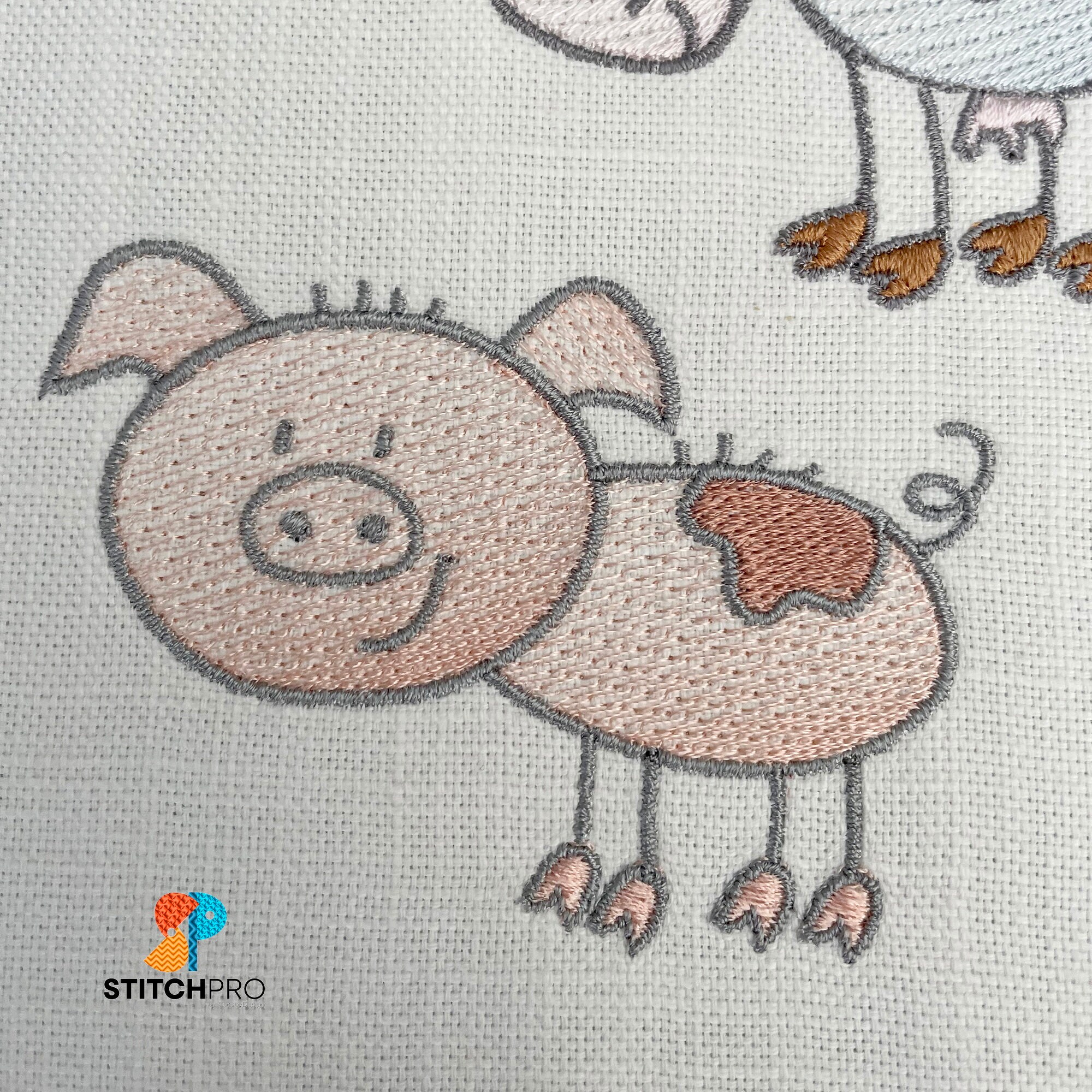 Pig Sketch Machine Embroidery Design, Instant Download - Etsy
