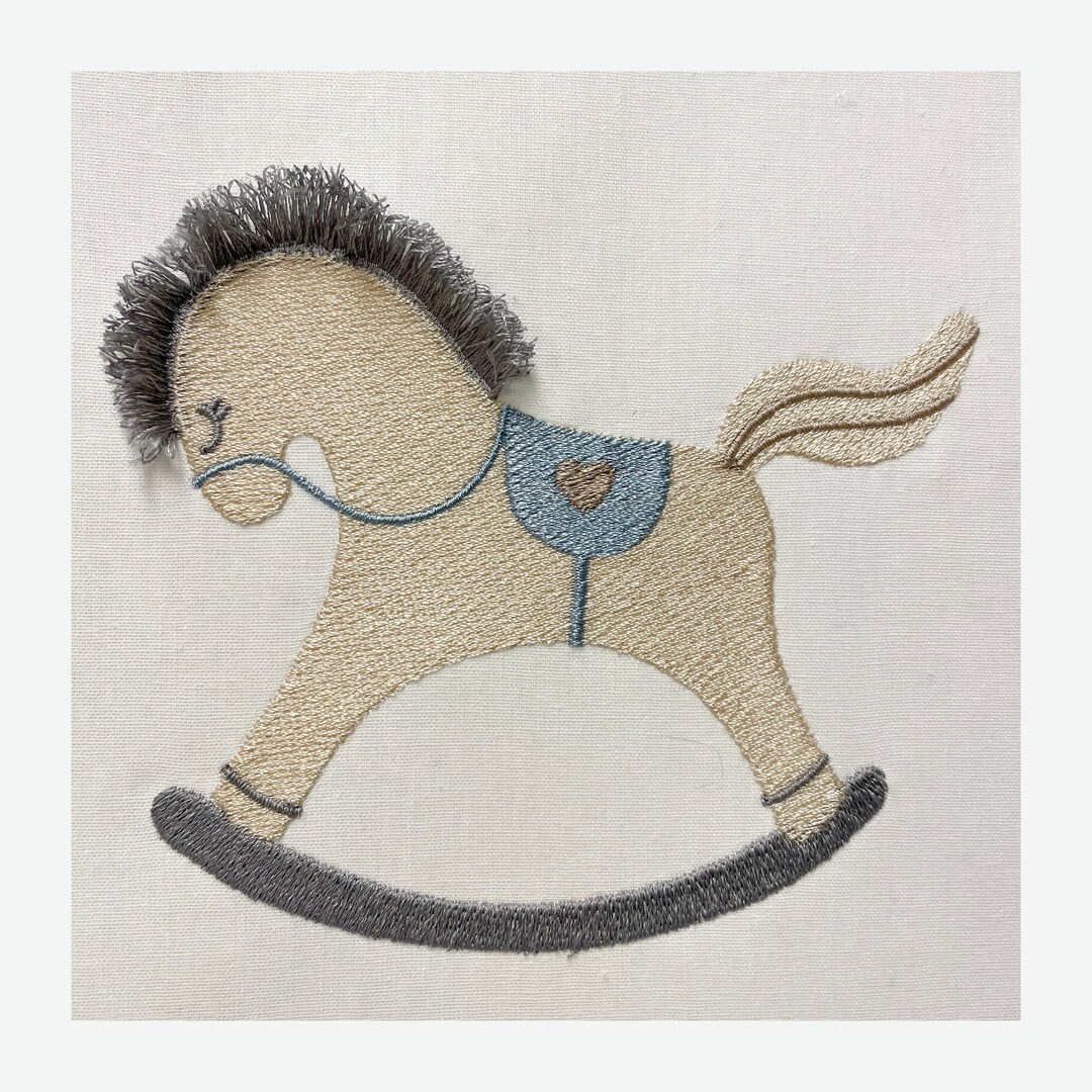 Fringed Rocking Horse Machine Embroidery Design, Instant Download - Etsy