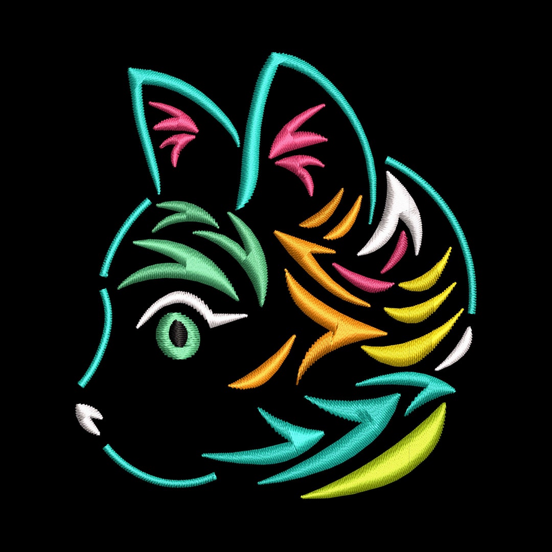 Cat Embroidery Design File, Cat Stitch Design. - Etsy