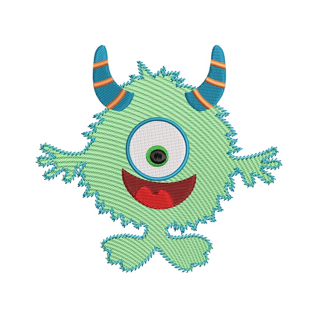 Monster Machine Embroidery Design, Quick Sketch Embroidery File. - Etsy