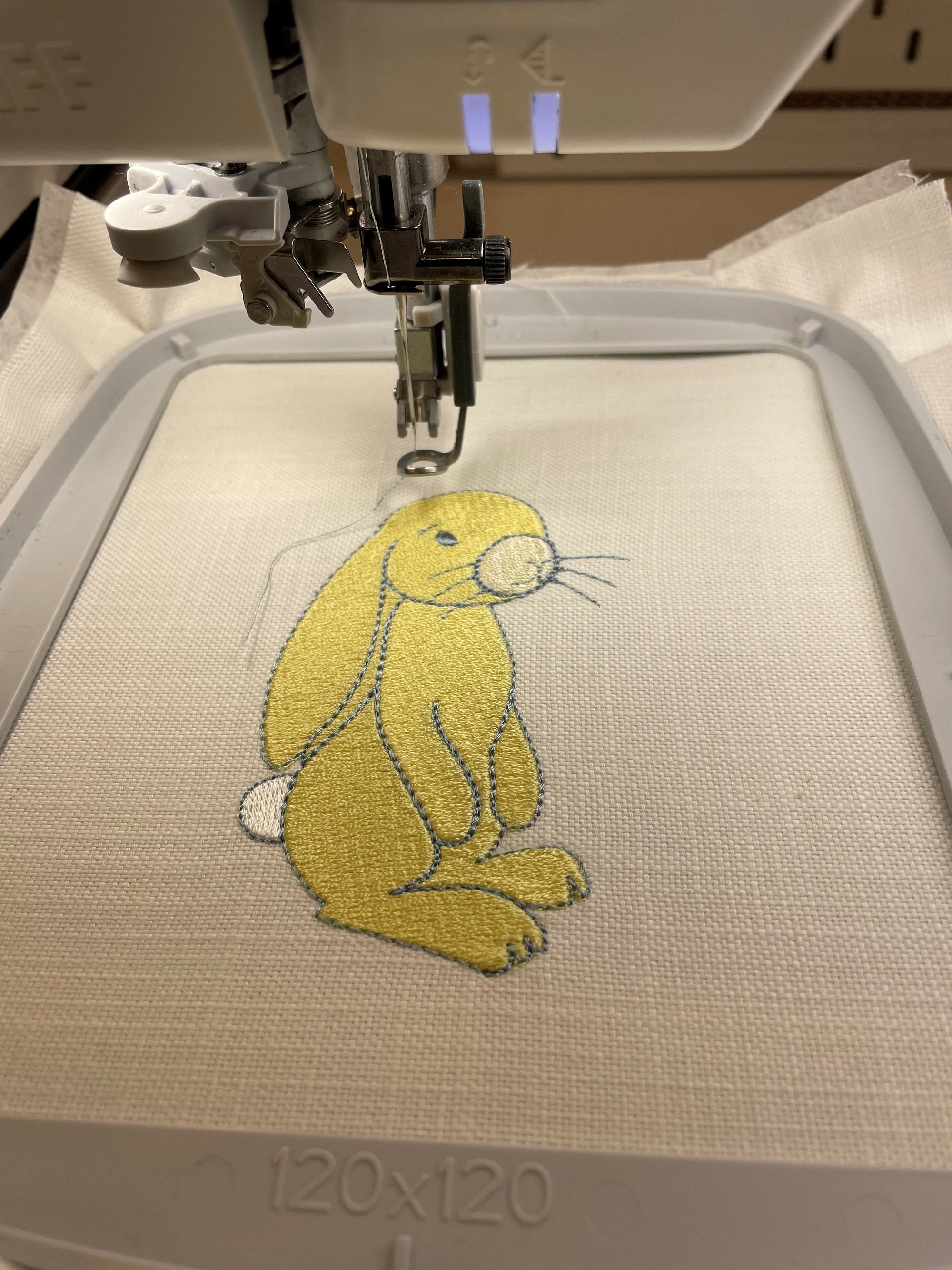 Rabbit Machine Embroidery Design File, Bunny Instant Download ...