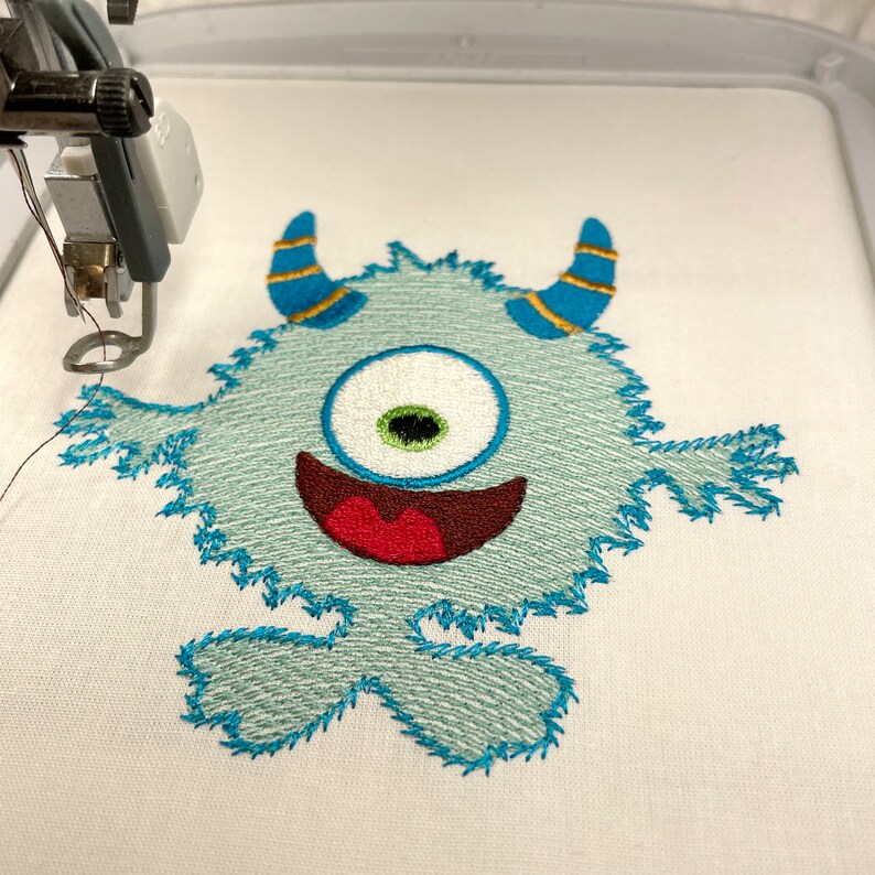 Monster Machine Embroidery Design, Quick Sketch Embroidery File. - Etsy