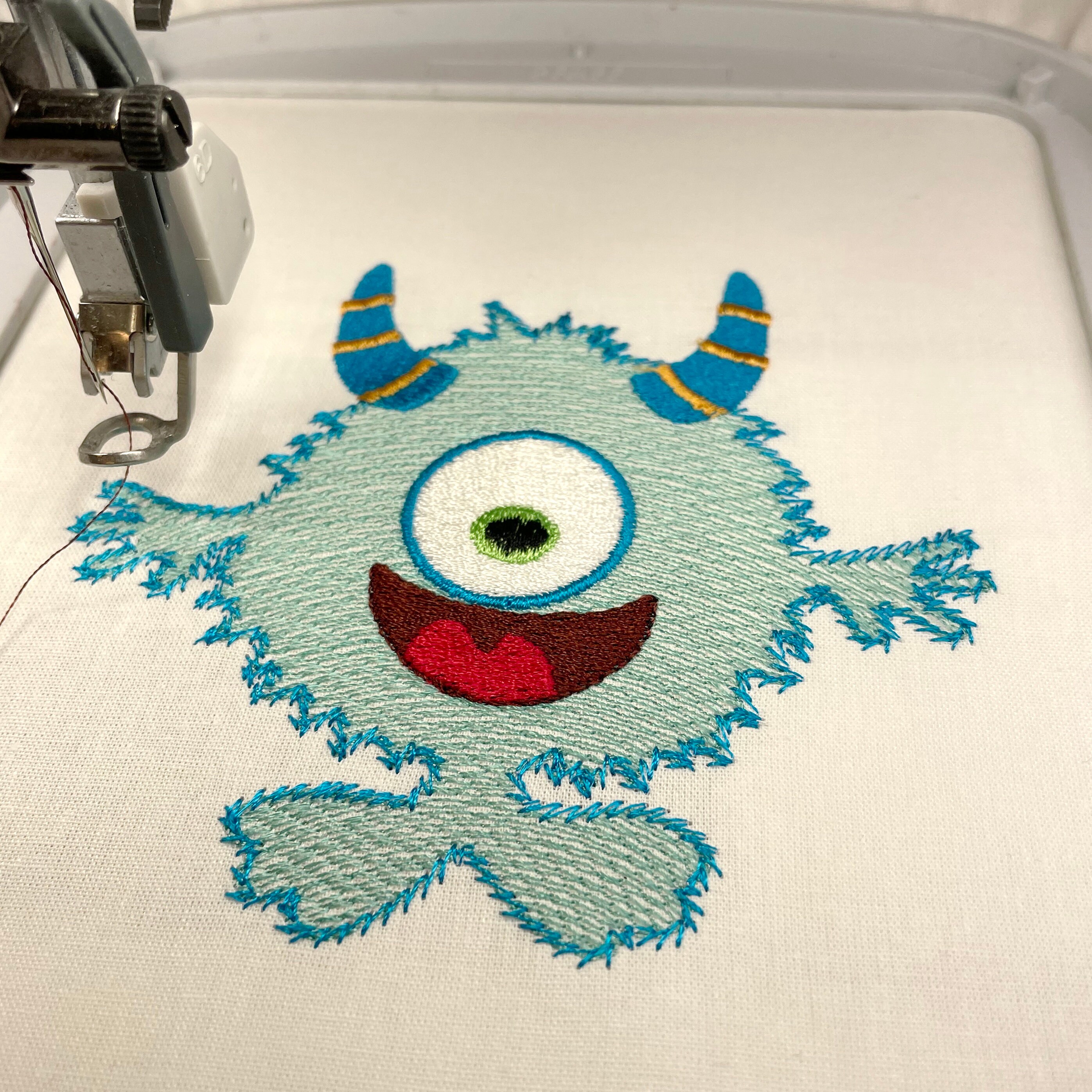 Monster Machine Embroidery Design, Quick Sketch Embroidery File. - Etsy