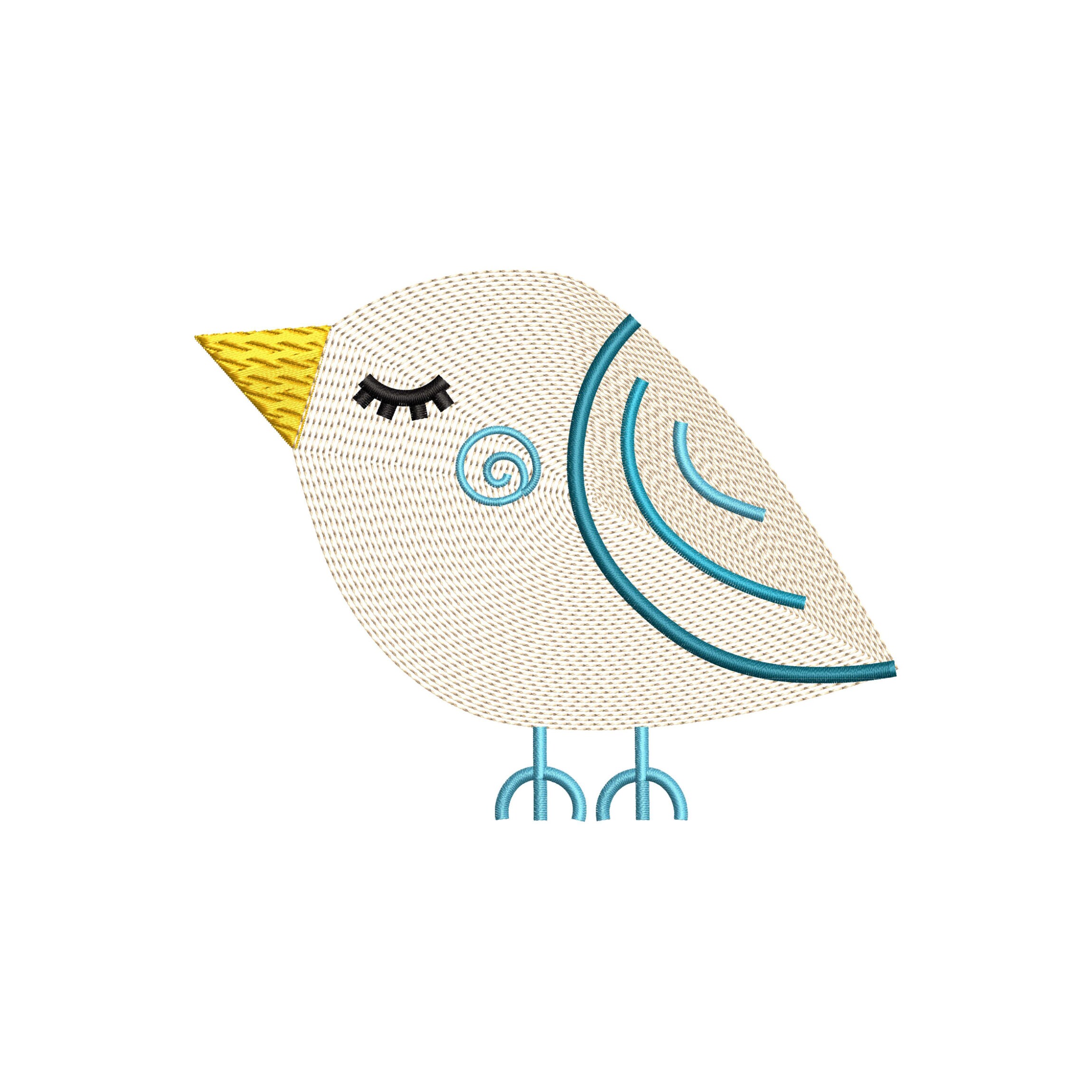 Bird Machine Embroidery Design File, Instant Download Embroidery Design ...