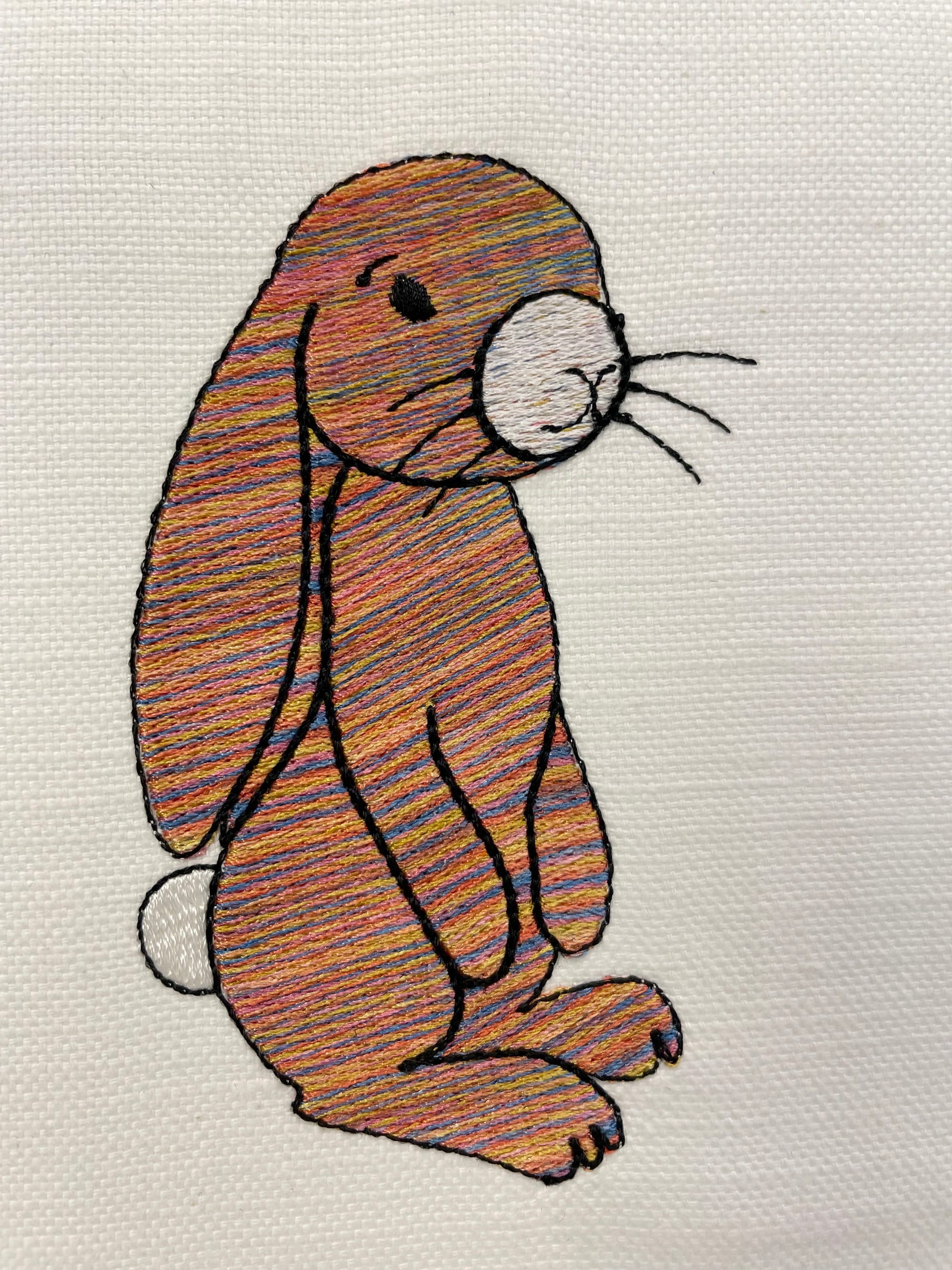 Rabbit Machine Embroidery Design File, Bunny Instant Download ...