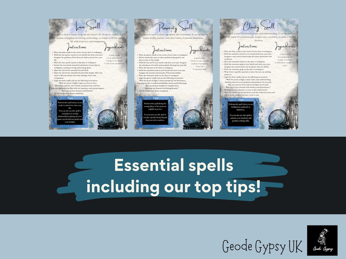 The Spell Book Printable PDF Download Grimoire Pages Spell - Etsy UK