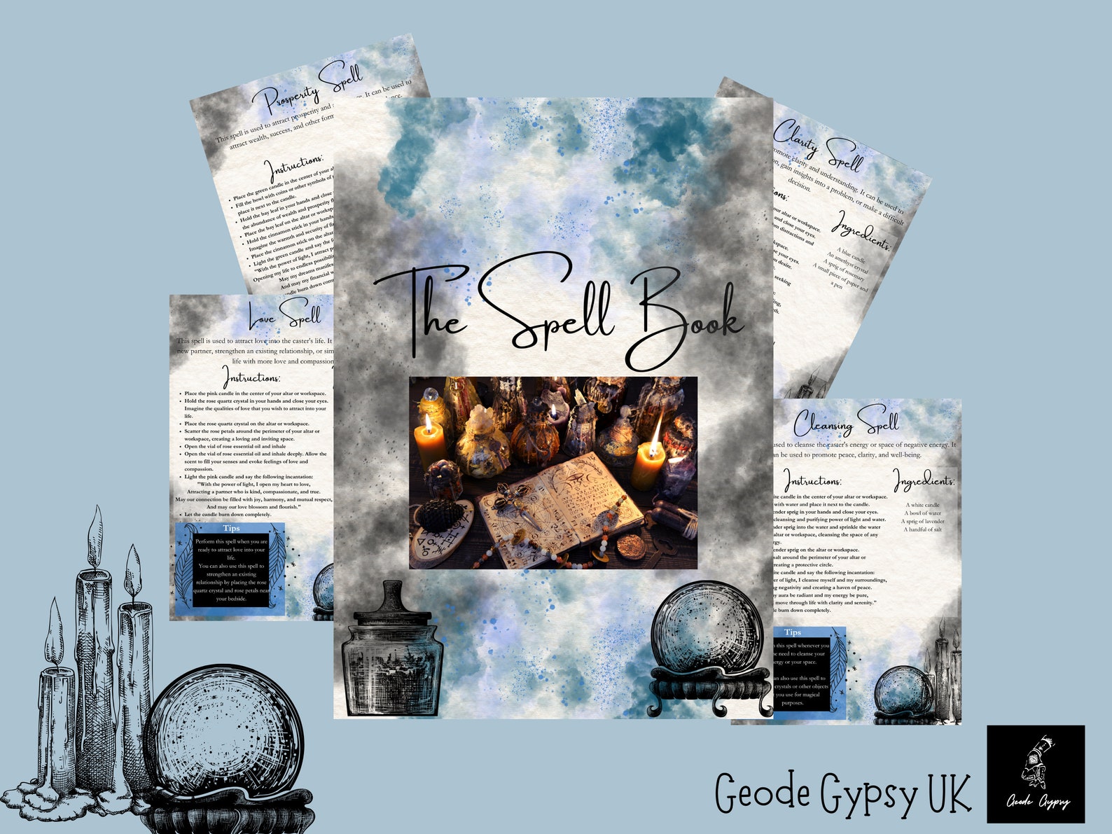 The Spell Book Printable PDF Download Grimoire Pages Spell - Etsy UK