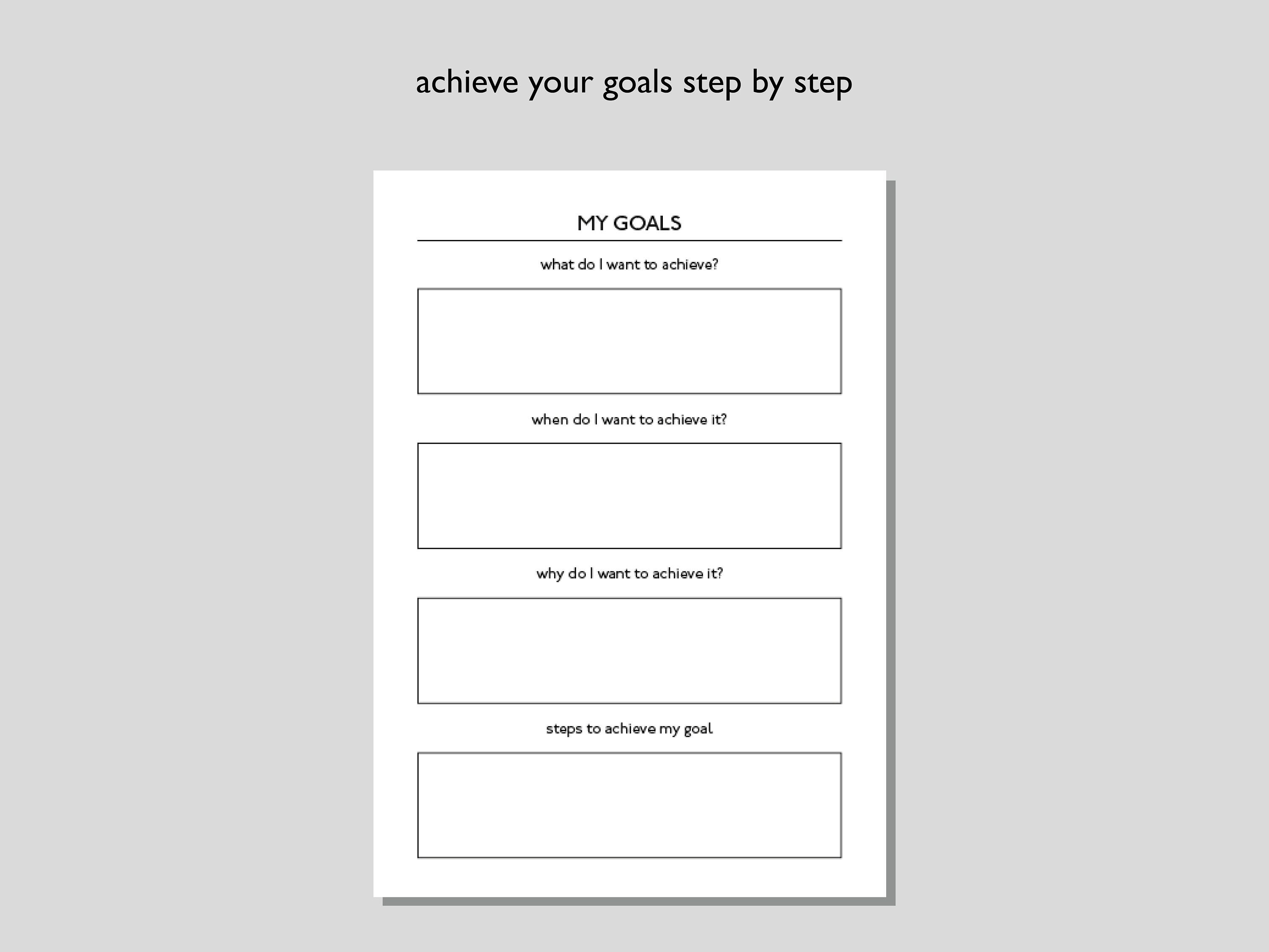 My Goals, Printable A5, Achieve Your Goals Planner - Etsy