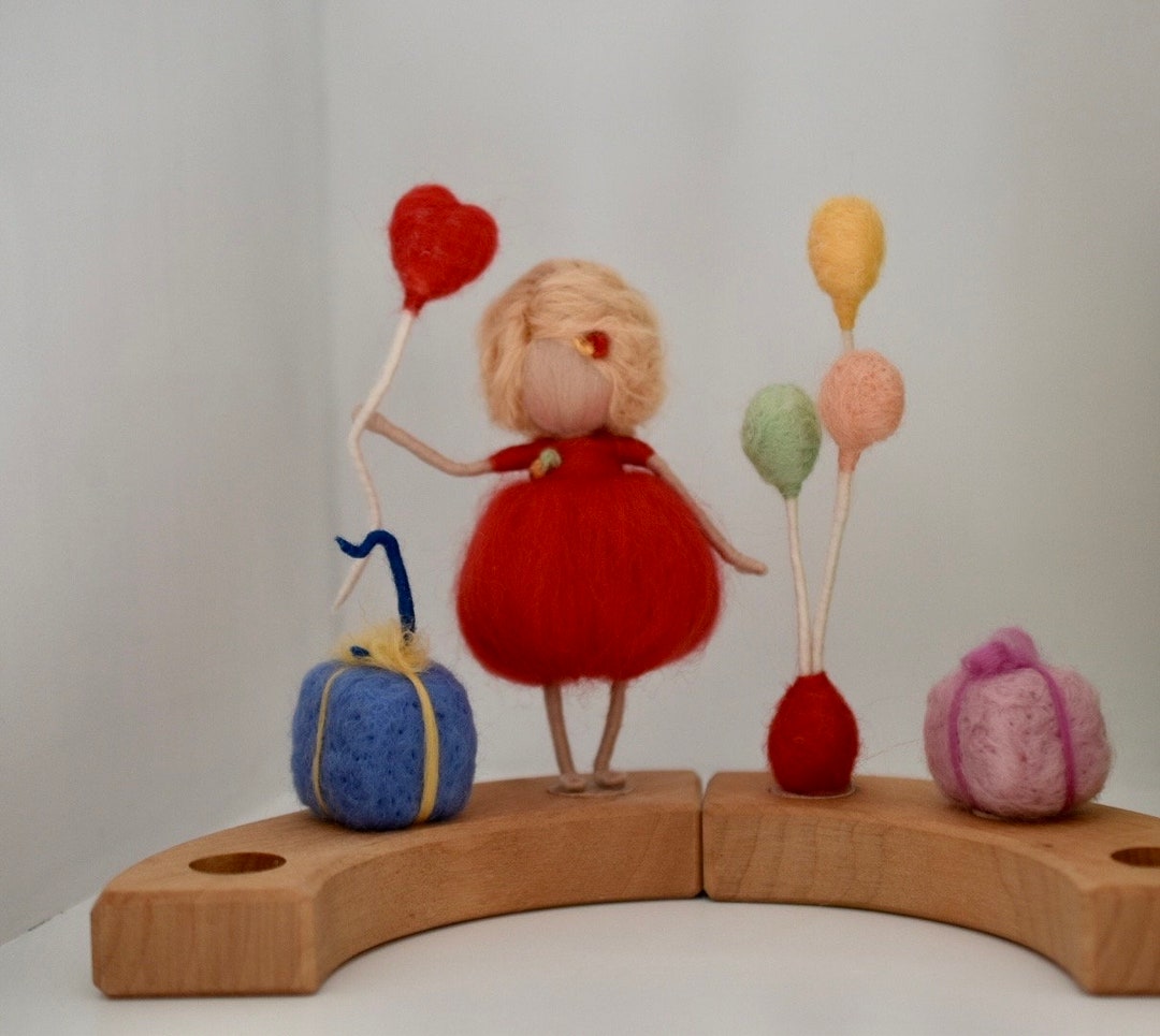 Felt Figure, Felt Plug Grimm's Ring, Birthday, Balloon, Figure With ...
