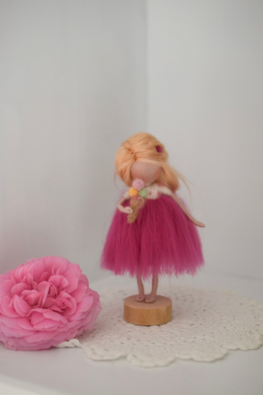 Felt Figure, Girl With Ice Cream, Birthday Girl With Ice Cream - Etsy
