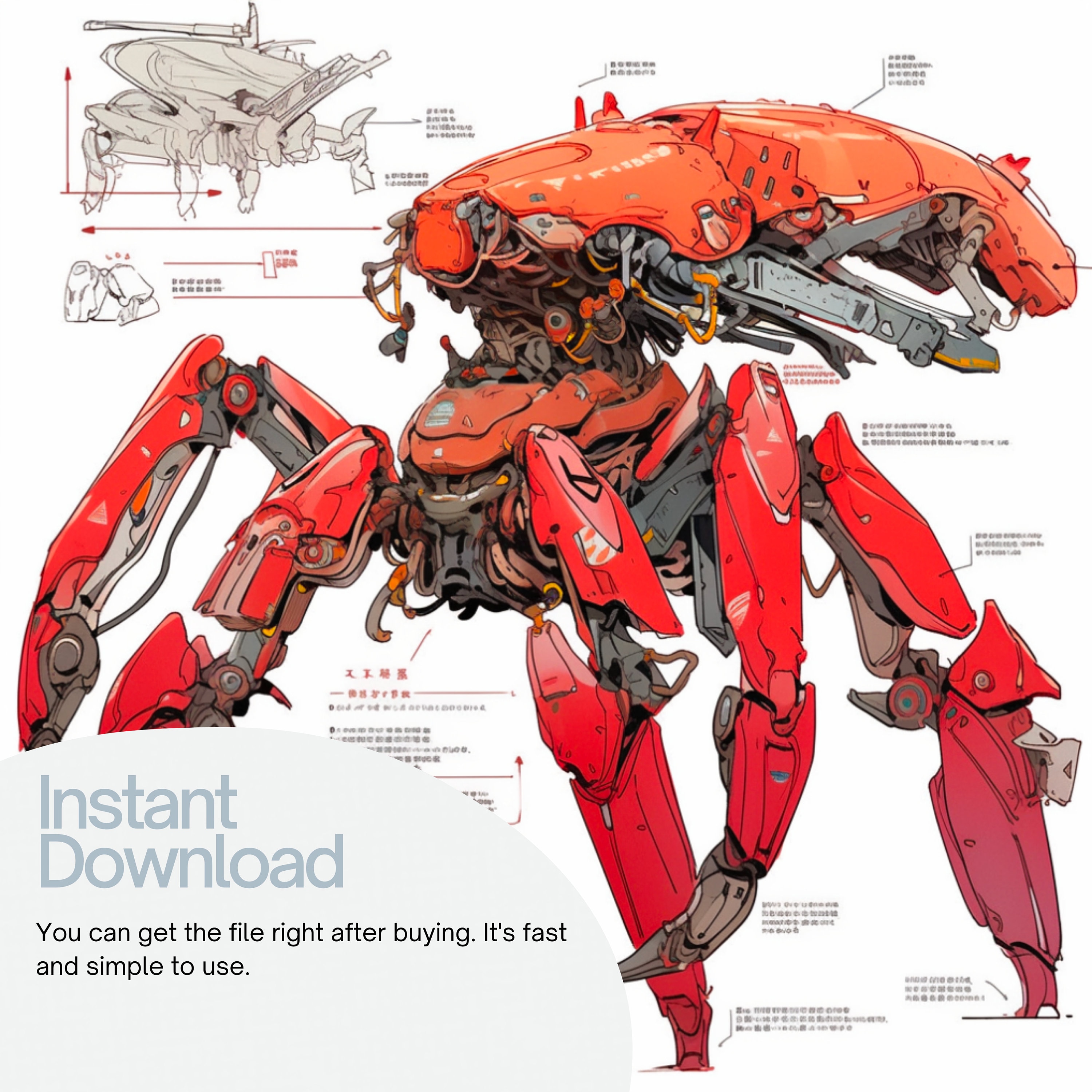 Beast Mecha Design Midjourney Prompts Guide, Manga Illustrations, AI ...