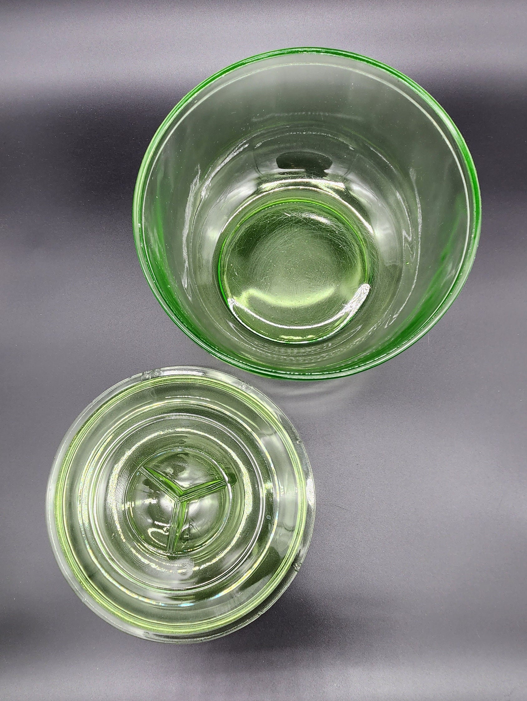 Vintage Uranium Refrigerator Dish With Lid, Large Uv Glow Glass - Etsy