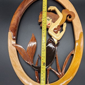 Handmade Intarsia Wood Little Mermaid 3D Wall Art, Ready to Hang - Etsy