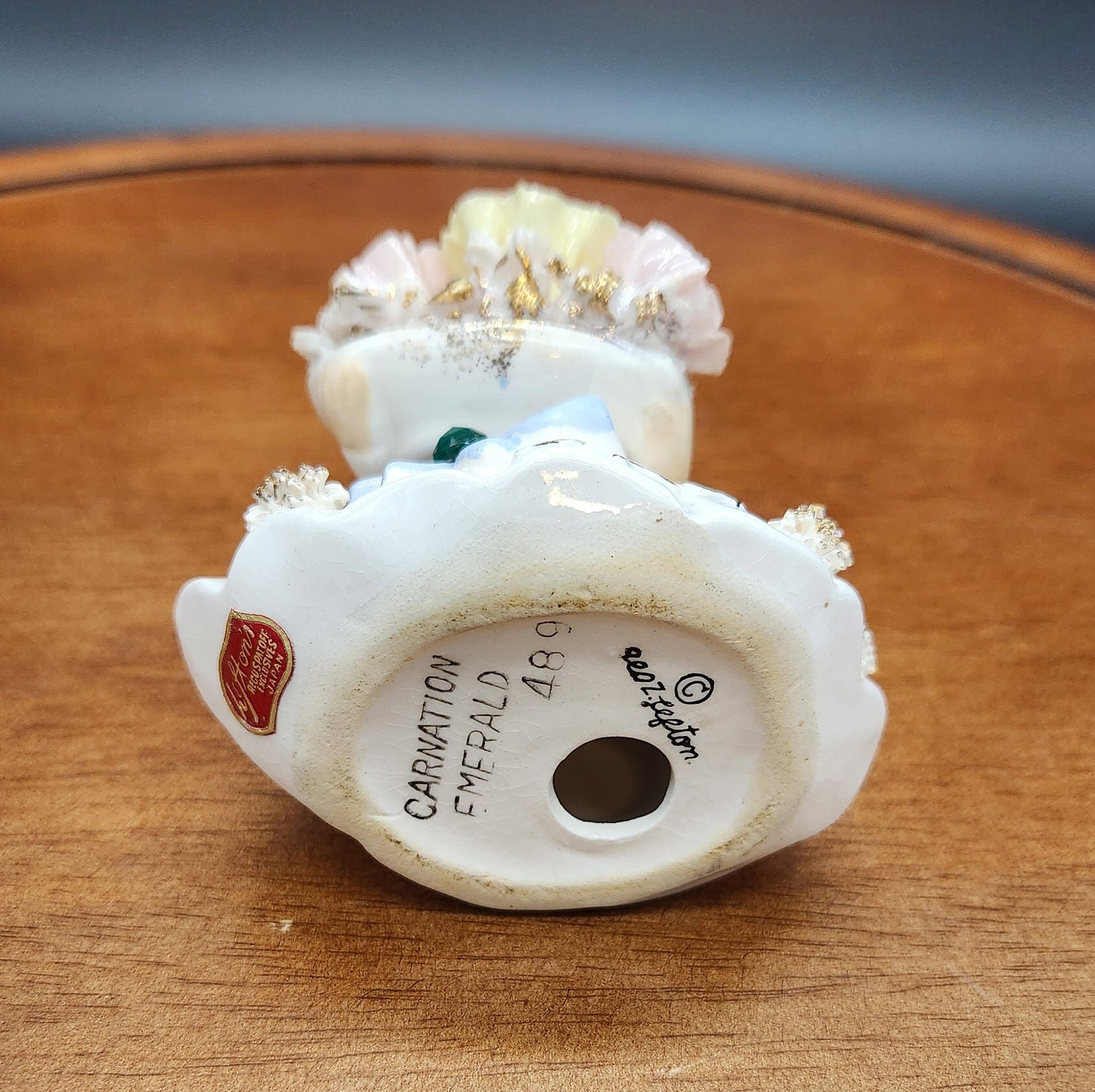 1950s Geo Lefton May Birthday Angel Carnation and Emerald - Etsy