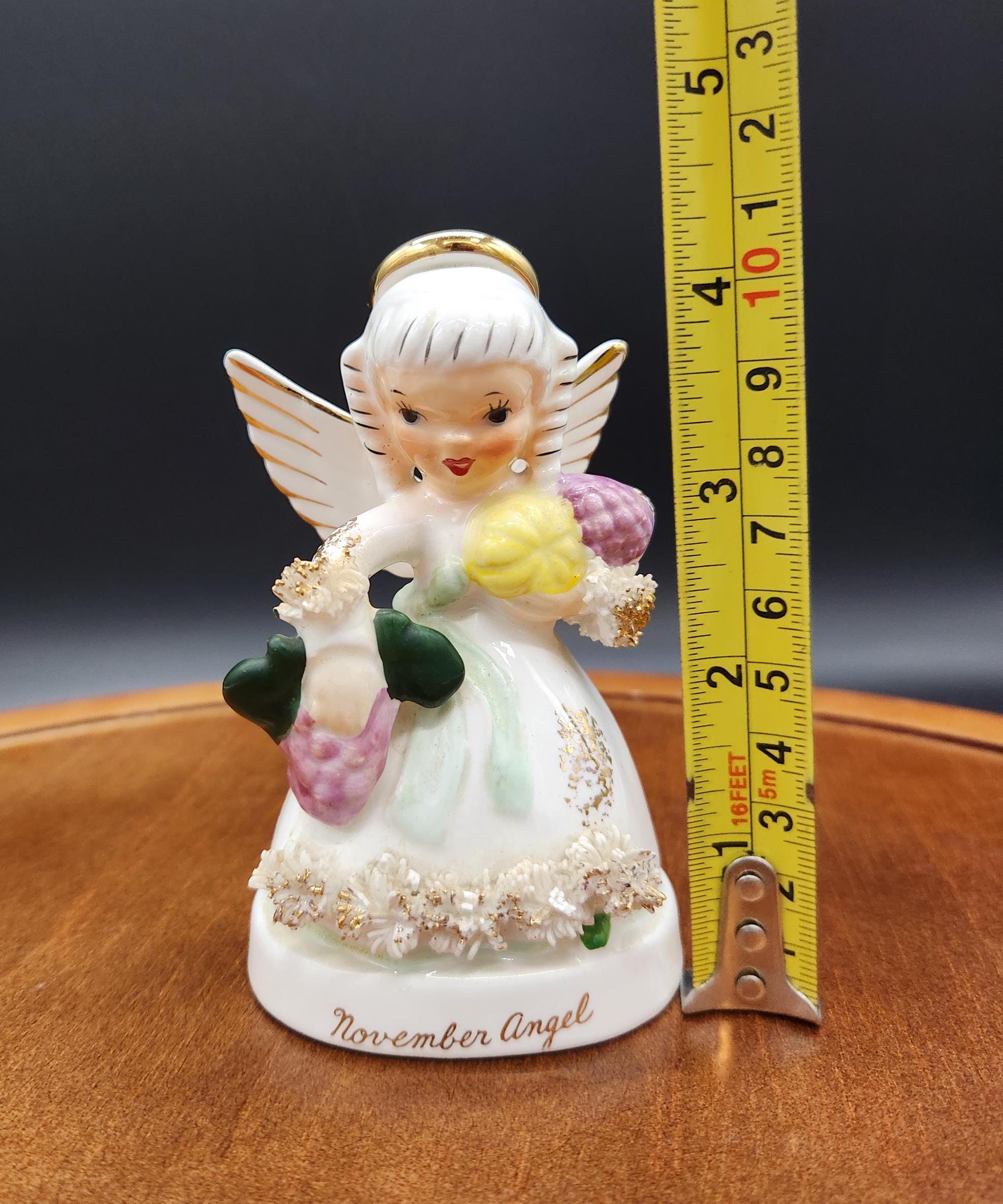 Vintage MCM November Angel Fall/winter Figurine by Napco, Spaghetti ...