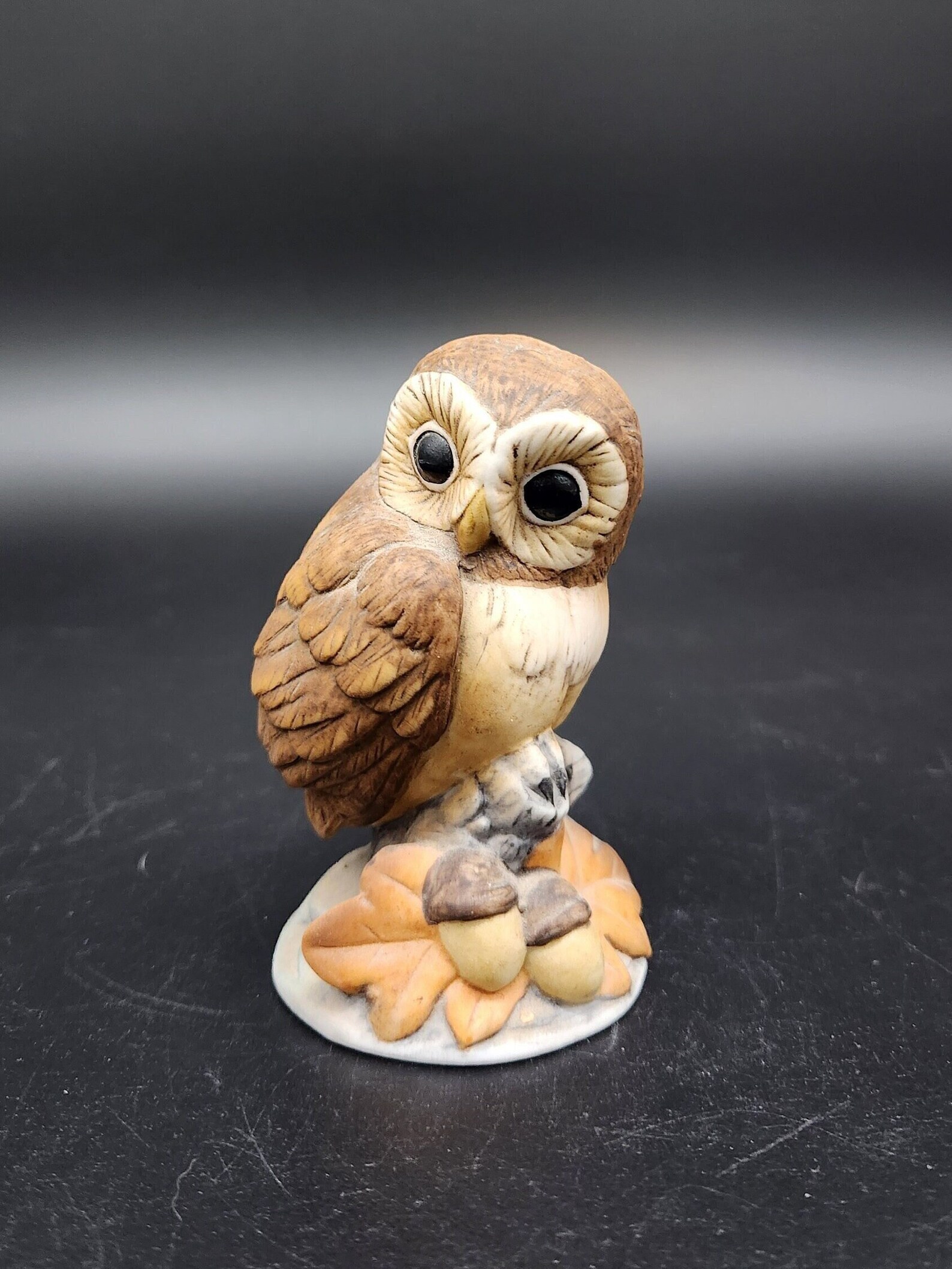 Vintage Owl With Acorns Ceramic Figurine, Andrea by Sadek - Etsy